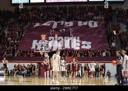 Blacksburg, Virginia, USA. 19th Feb, 2023. Virginia Tech Hokies center ...