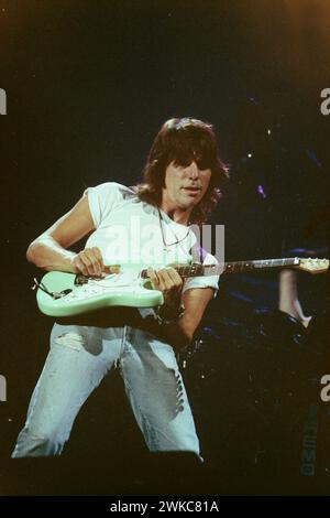 Jeff Beck in Concert at The LA Sports Arena on December 1, 1989. Credit ...