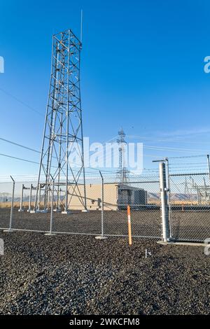 Electrical substation exterior fence Stock Photo - Alamy