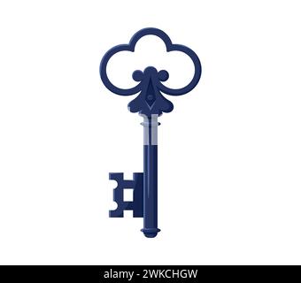 vintage magic key cartoon vector illustration Stock Vector Image & Art ...