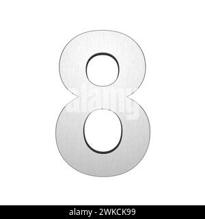 Number 2 on white background. 3D rendered number with blue terrazzo ...