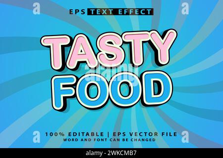 Food editable 3d text effect for vector illustration Stock Vector Image ...