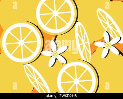 Bright seamless pattern with orange botanic tulip flowers little ...