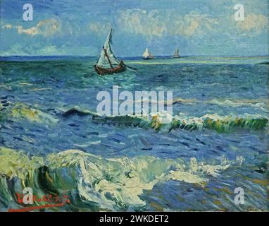 Vincent van Gogh, Seascape at Saintes-Maries. 1888. Post-Impressionism ...