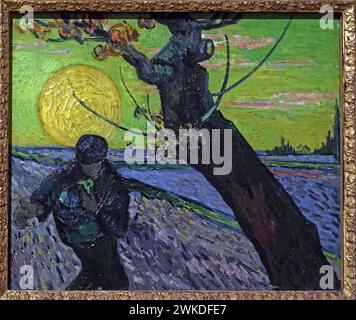 Van Gogh The Sower 1888; Vincent Van Gogh painting, Van Gogh sunset ...