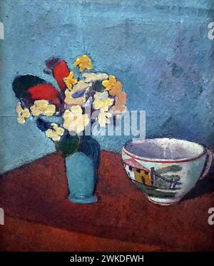 Vase with Flowers and Cup (1887/1888) by Émile Bernard (1868 –1941 ...