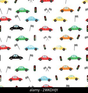 Colorful race car pattern Stock Vector Image & Art - Alamy