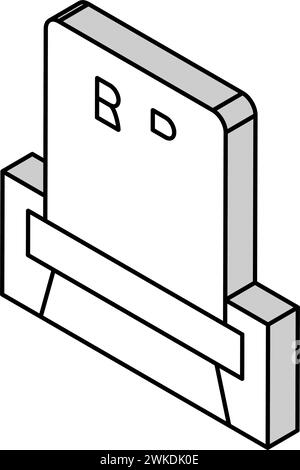 Funeral service isometric background with hearse people carrying coffin and mourning guests 3d ...