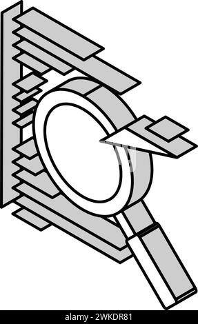 research binary code isometric icon vector illustration Stock Vector ...