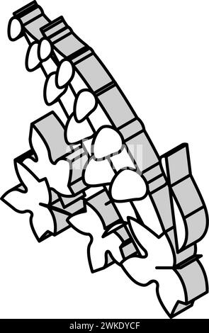 passiflora flower liana isometric icon vector illustration Stock Vector ...