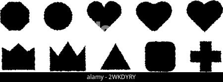 A set of icons with circle, triangle and cross. Editable vector Stock ...