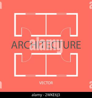 Architectural construction plan .Design and layout of rooms ...