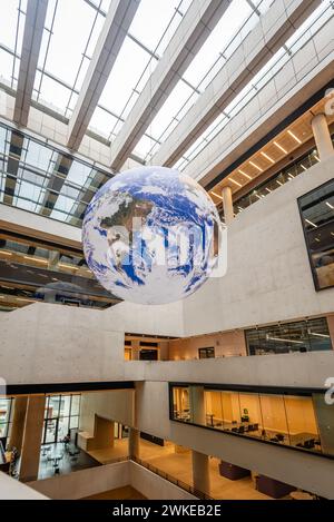 The atrium of UCL East Marshgate, London Stock Photo - Alamy