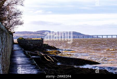 Scenes of Dundee City, the turbulent River Tay, and the railway and ...