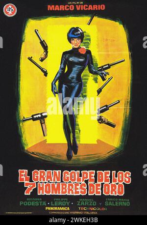 Movie poster "Seven Golden Men (Sette uomini d'oro)" by Marco Vicario ...