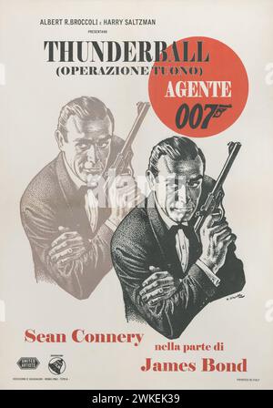 Movie poster "Thunderball" by Terence Young. Museum: PRIVATE COLLECTION. Author: Robert McGinnis ...