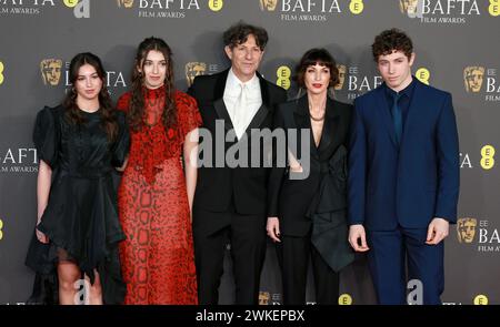 Jonathan Glazer (C), Rachel Penfold and their three children attend the ...
