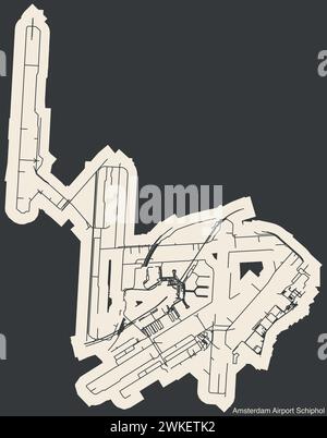 Terminals layout plan of the AMSTERDAM AIRPORT SCHIPHOL (AMS ...