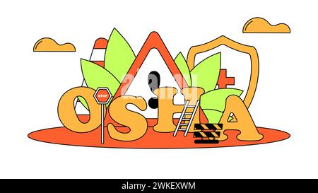 Occupational Safety and Health Administration. Labor Protection. Vector ...