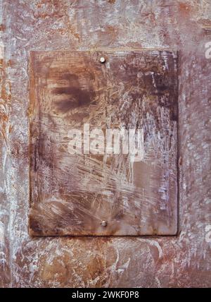 Dark light red rusty metal plate. Grunge texture. Rusty metal ...