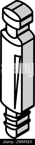 screw metal assembly isometric icon vector. screw metal assembly sign ...