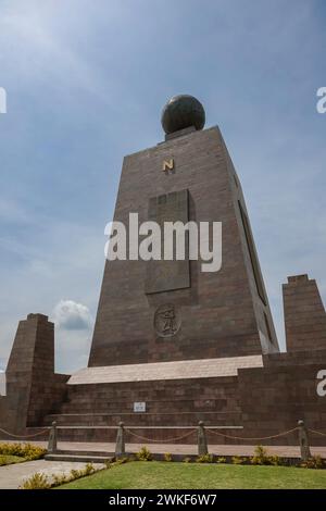 Equatorial line building monument in Mitad del Mundo (Middle of the ...