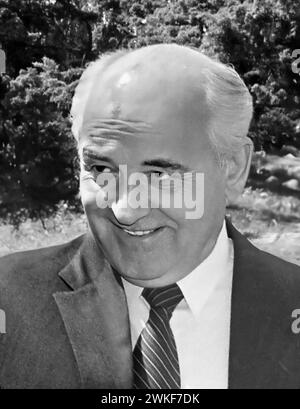 Mikhail Gorbachev. Portrait of the former leader of the Soviet Union, Mikhail Sergeyevich ...