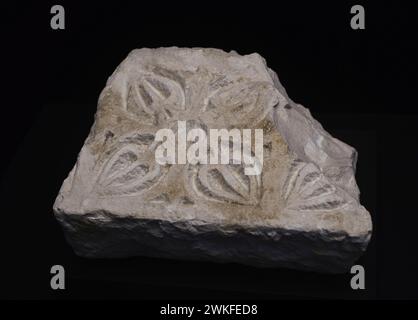 Four Petal Flower decoration carved in Stone Pillar of Aztec Temple ...