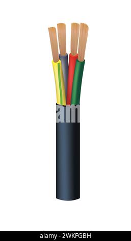 Electric power cable. vector illustration Stock Vector Image & Art - Alamy
