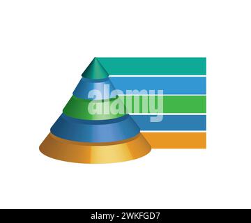 Colorful infographics cone. vector illustration Stock Vector Image ...