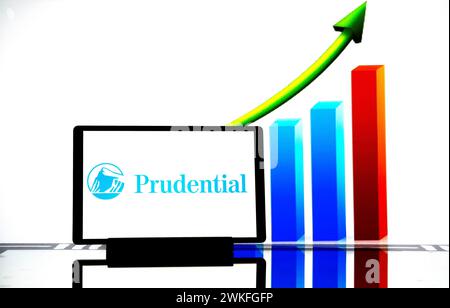 In this photo illustration, the Prudential Financial, Inc. logo seen ...