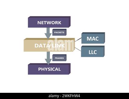 Data link sub layers, OSI model, vector Stock Vector Image & Art - Alamy