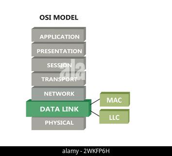 Data link sub layers, OSI model, vector Stock Vector Image & Art - Alamy