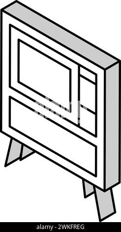 television retro gadget isometric icon vector illustration Stock Vector ...