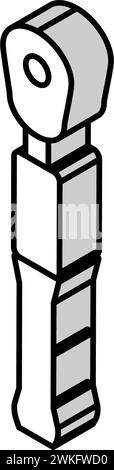 torque wrench isometric icon vector. torque wrench sign. isolated ...
