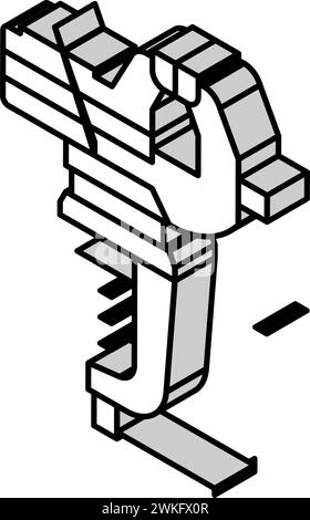 combination vice isometric icon vector illustration Stock Vector Image ...
