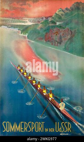 Vintage Travel Poster by Intourist, the Soviet Tourism Office, showing ...