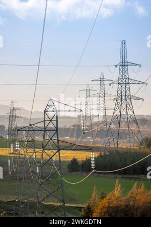 Edinburgh, UK. 20th Feb, 2024. 20th February 2024 A view of electricity ...