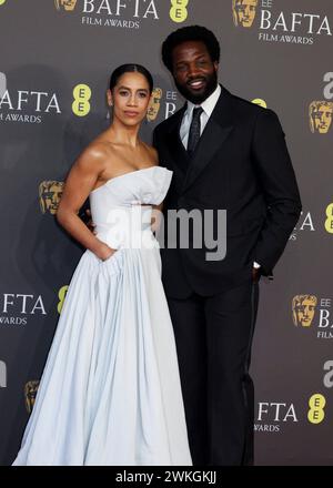 Dominique Tipper and Sope Dirisu attend the Bafta Nominees' Party at ...