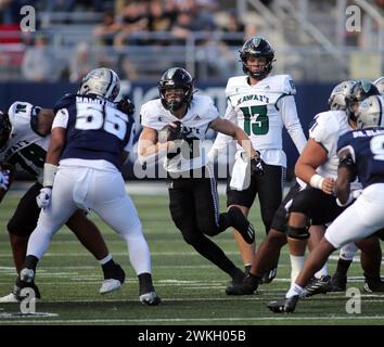 Hawaii running back Landon Sims (30) reacts after making a touchdown ...