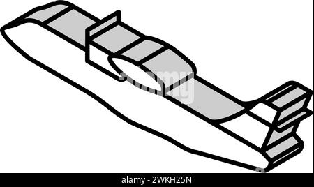 maritime patrol airplane aircraft isometric icon vector illustration ...