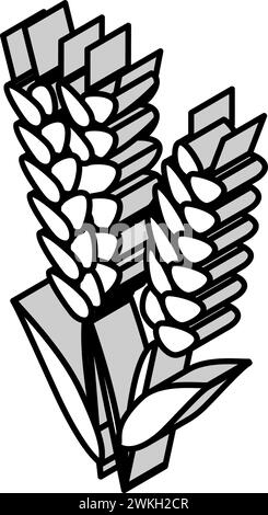 ear barley harvest isometric icon vector illustration Stock Vector ...