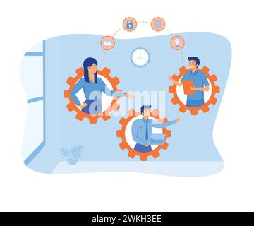 strategy team workforce planning vector. productivity efficiency ...