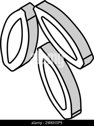 barley grain unpeeled isometric icon vector illustration Stock Vector ...