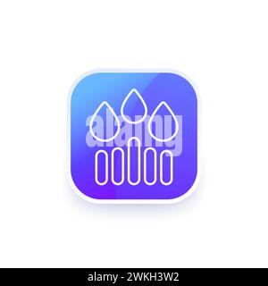 Rainfall graph icon, linear design Stock Vector Image & Art - Alamy