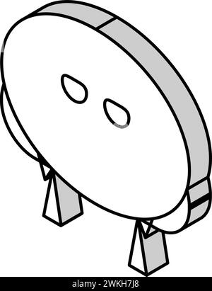 oval geometric shape character isometric icon vector illustration Stock ...