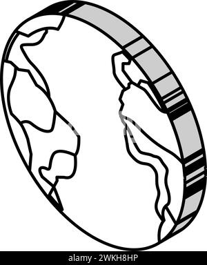 atlantic ocean map isometric icon vector. atlantic ocean map sign ...