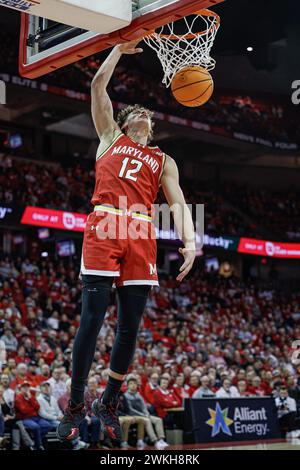 February 20, 2024: Maryland Terrapins forward Jamie Kaiser Jr. (12 ...