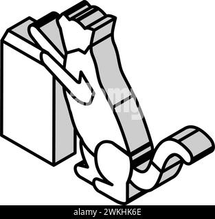 against preposition english line icon vector illustration Stock Vector ...