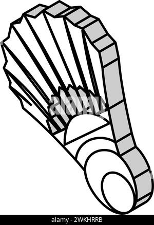 shuttlecock badminton isometric icon vector illustration Stock Vector ...